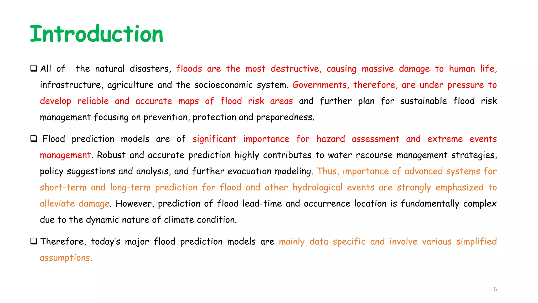 Flood and rainfall predction final | PPTX