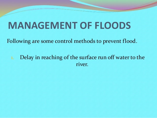 Flood control