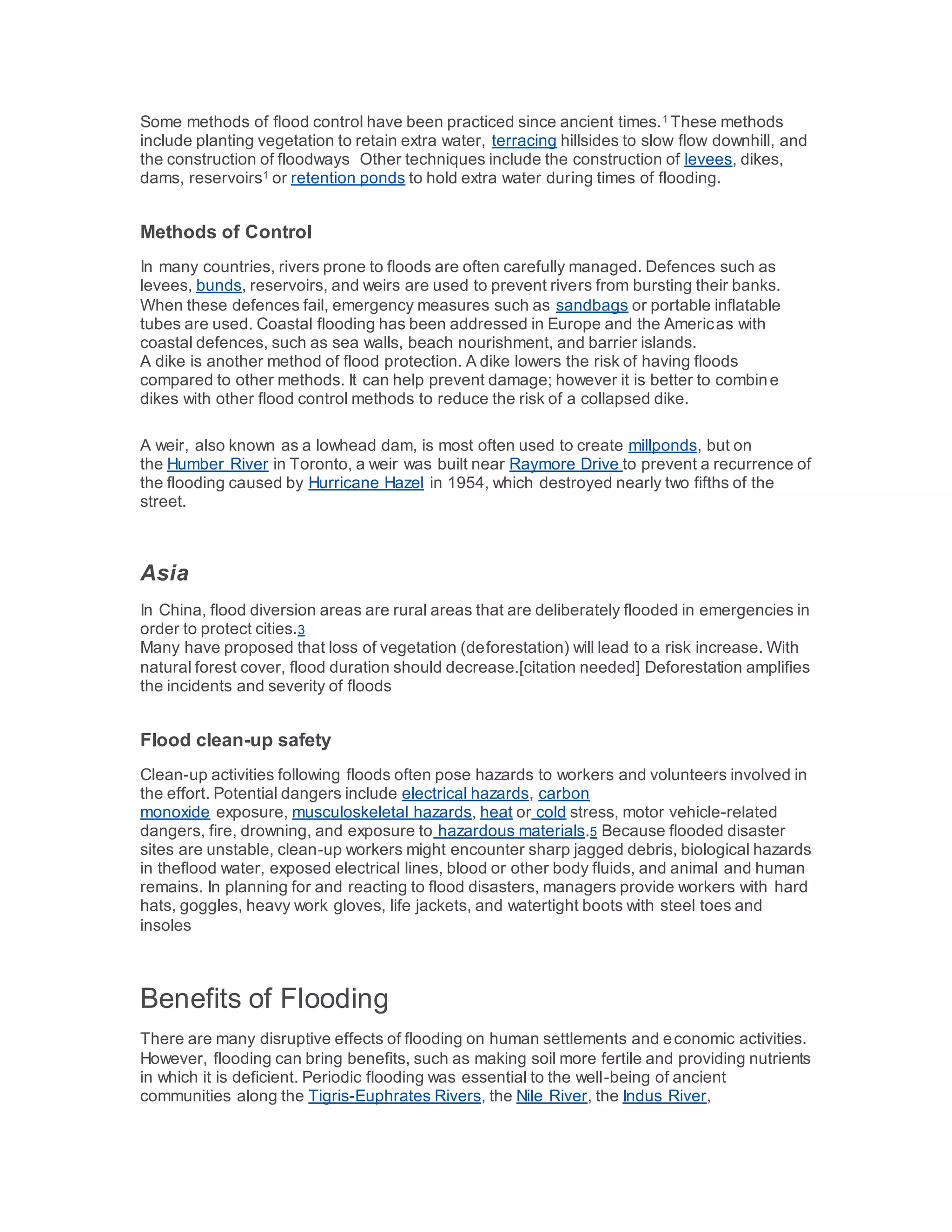 Flood control and disaster management | DOCX