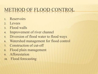 Flood control by Dr Sandeep Yadav | PPTX