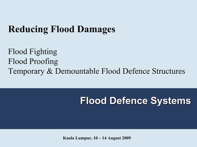 Flood Defence Systems(97) | PPT