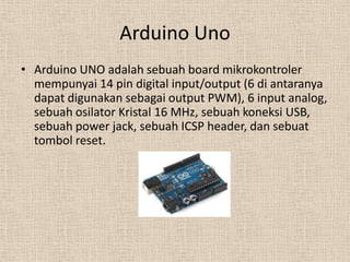 Flood detector Arduino Uno with Ultrasonic sensor | PPTX