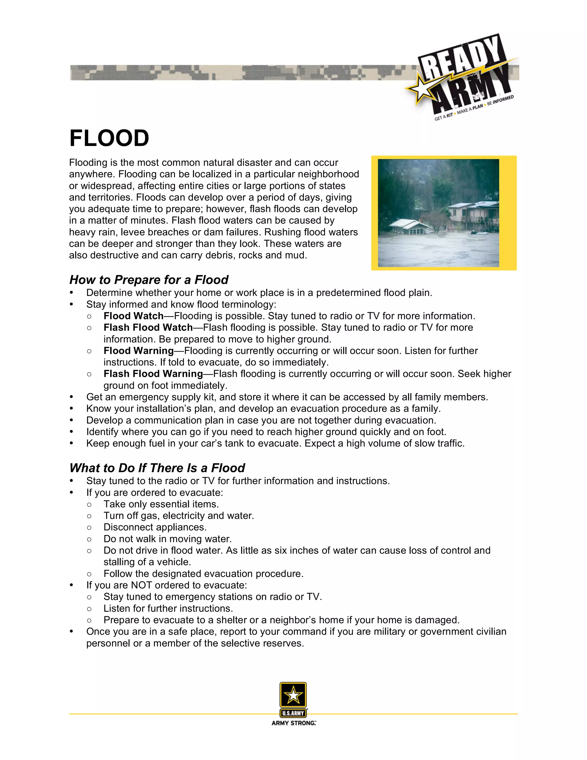 Ready Army: Flood Fact Sheet | PDF