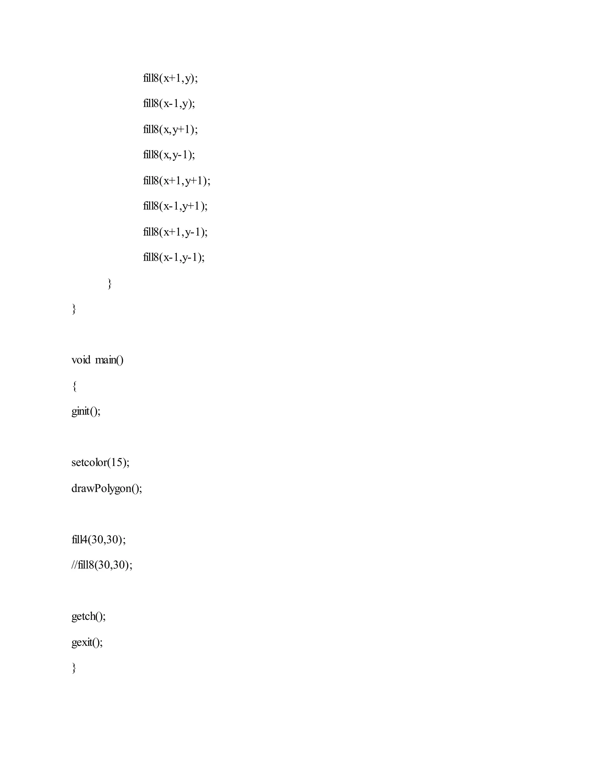 Boundary Fill Algorithm in C | PDF