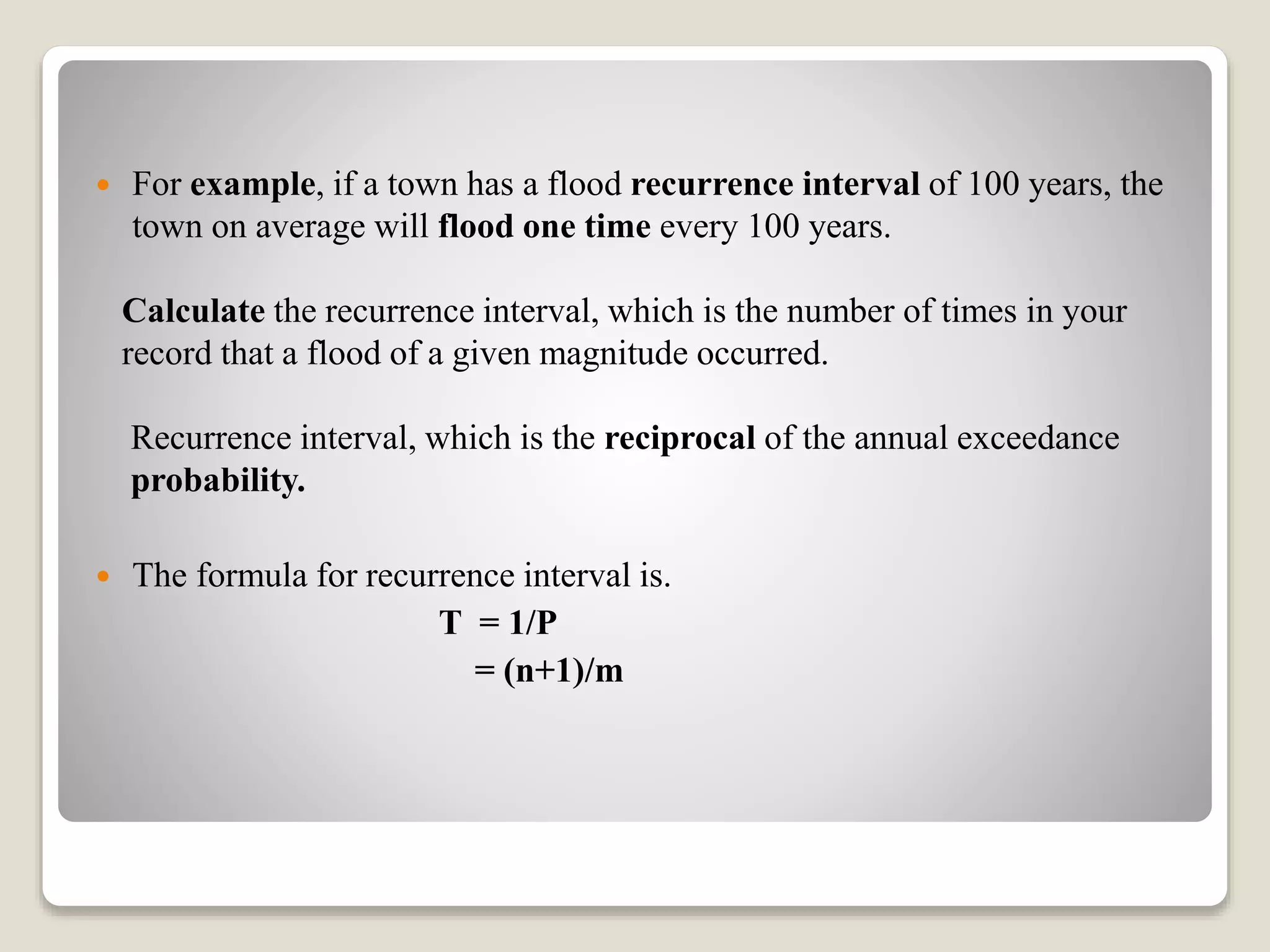 Flood frequency analyses | PPTX