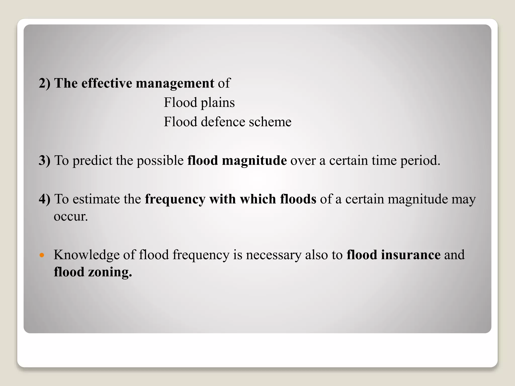 Flood frequency analyses | PPTX