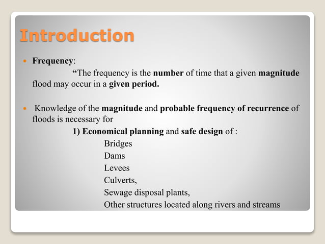 Flood frequency analyses | PPTX | Civil Engineering Industry | Industries
