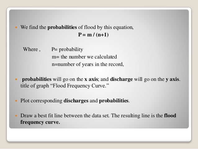 Flood Frequency Analyses