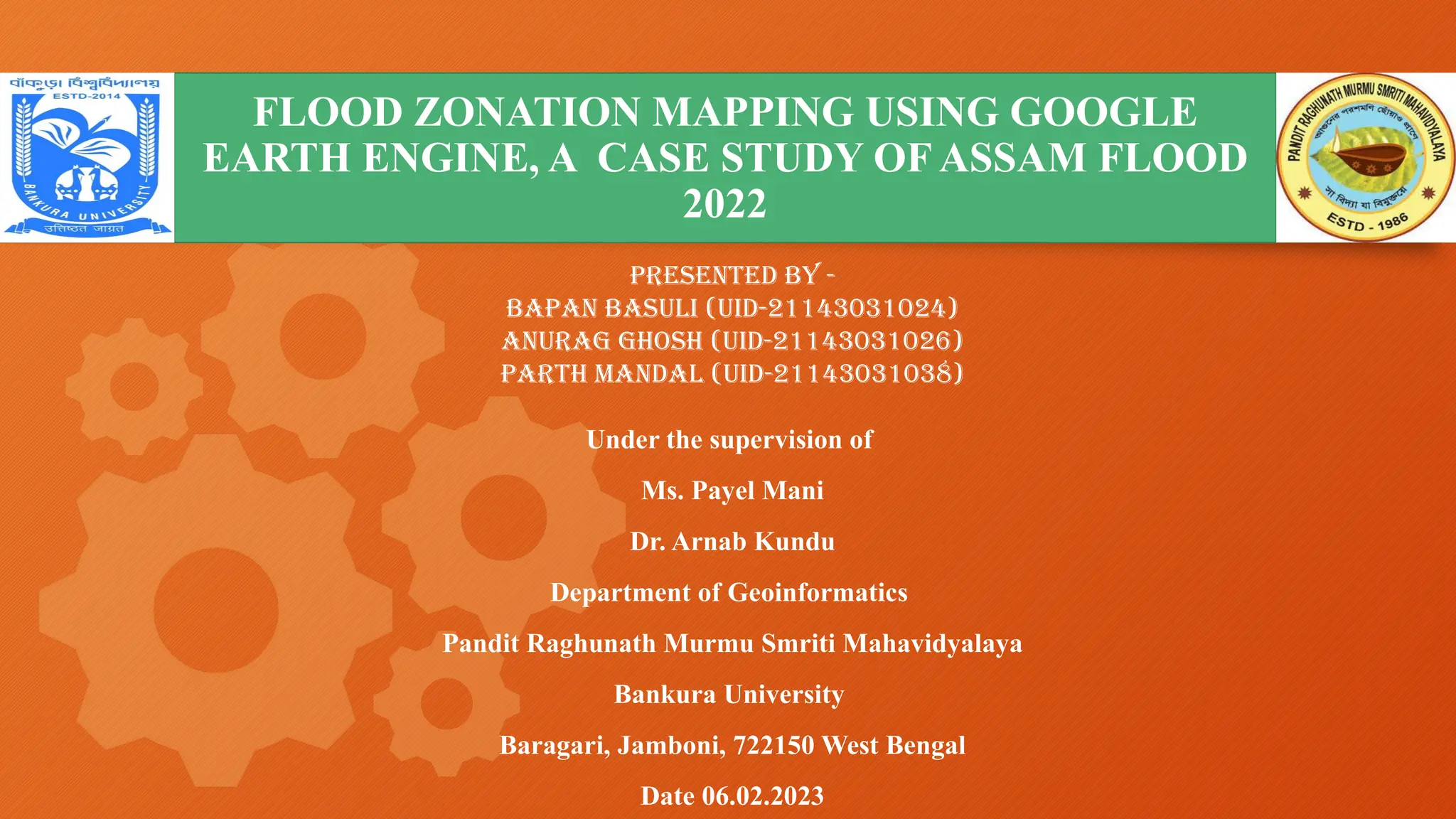 FLOOD ZONATION MAPPING USING GOOGLE EARTH ENGINE, A CASE STUDY OF ASSAM ...