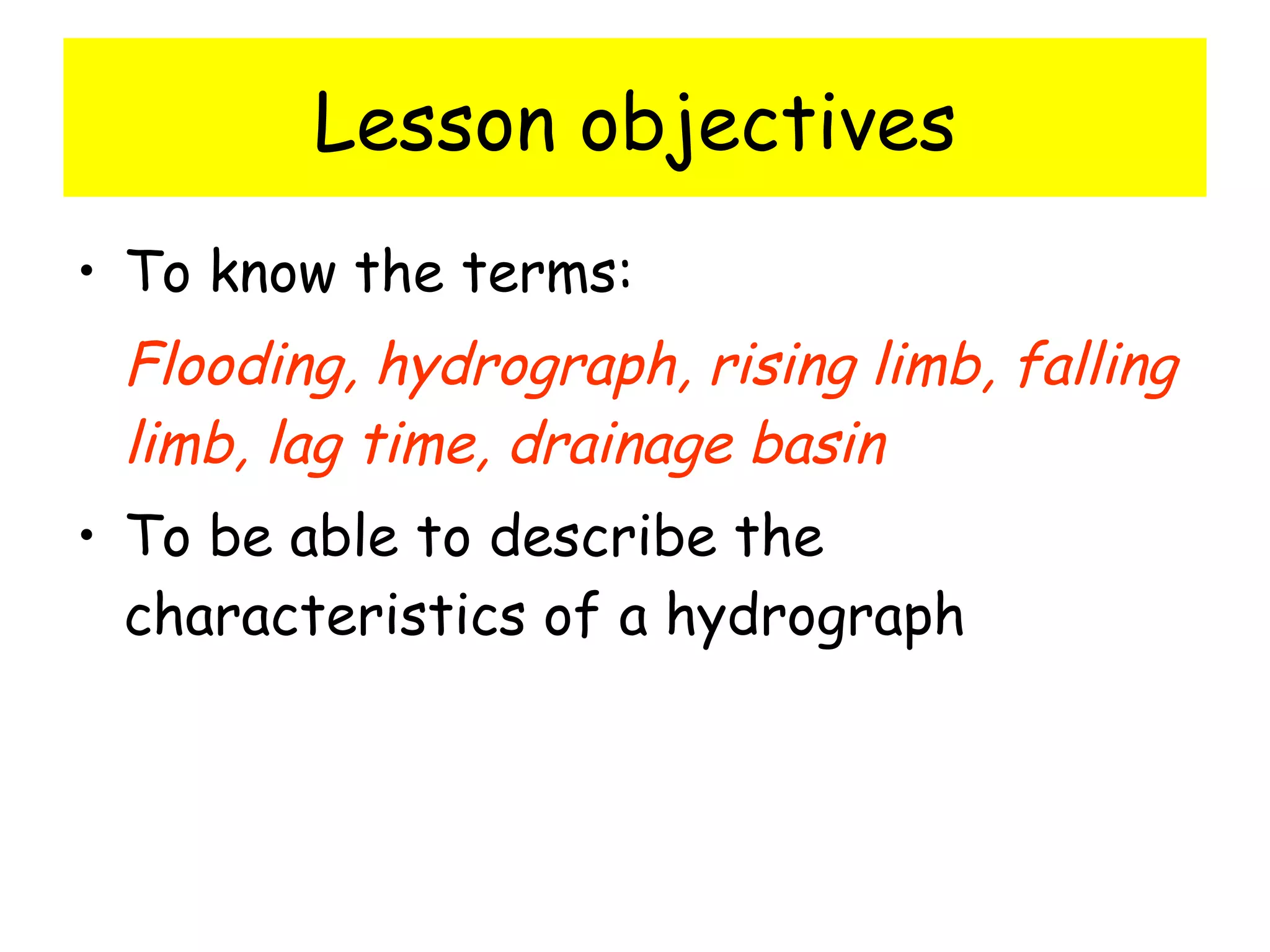 Flooding 1 Discharge And Hydrograph | PPT
