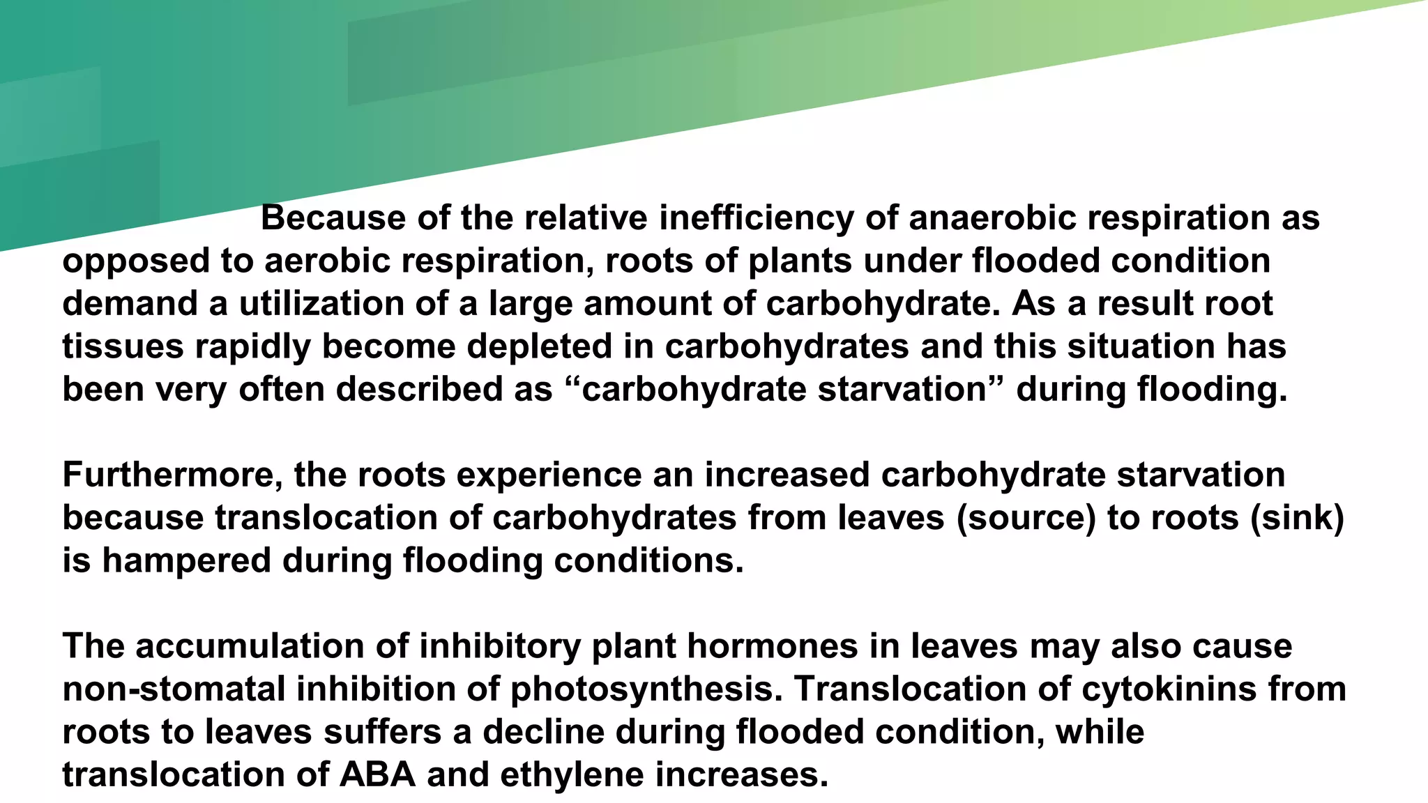 FLOODING STRESS IN PLANT GROWTH AND DEVELOPMENT | PPTX