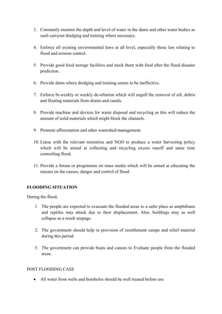 Flood management in nigeria | PDF