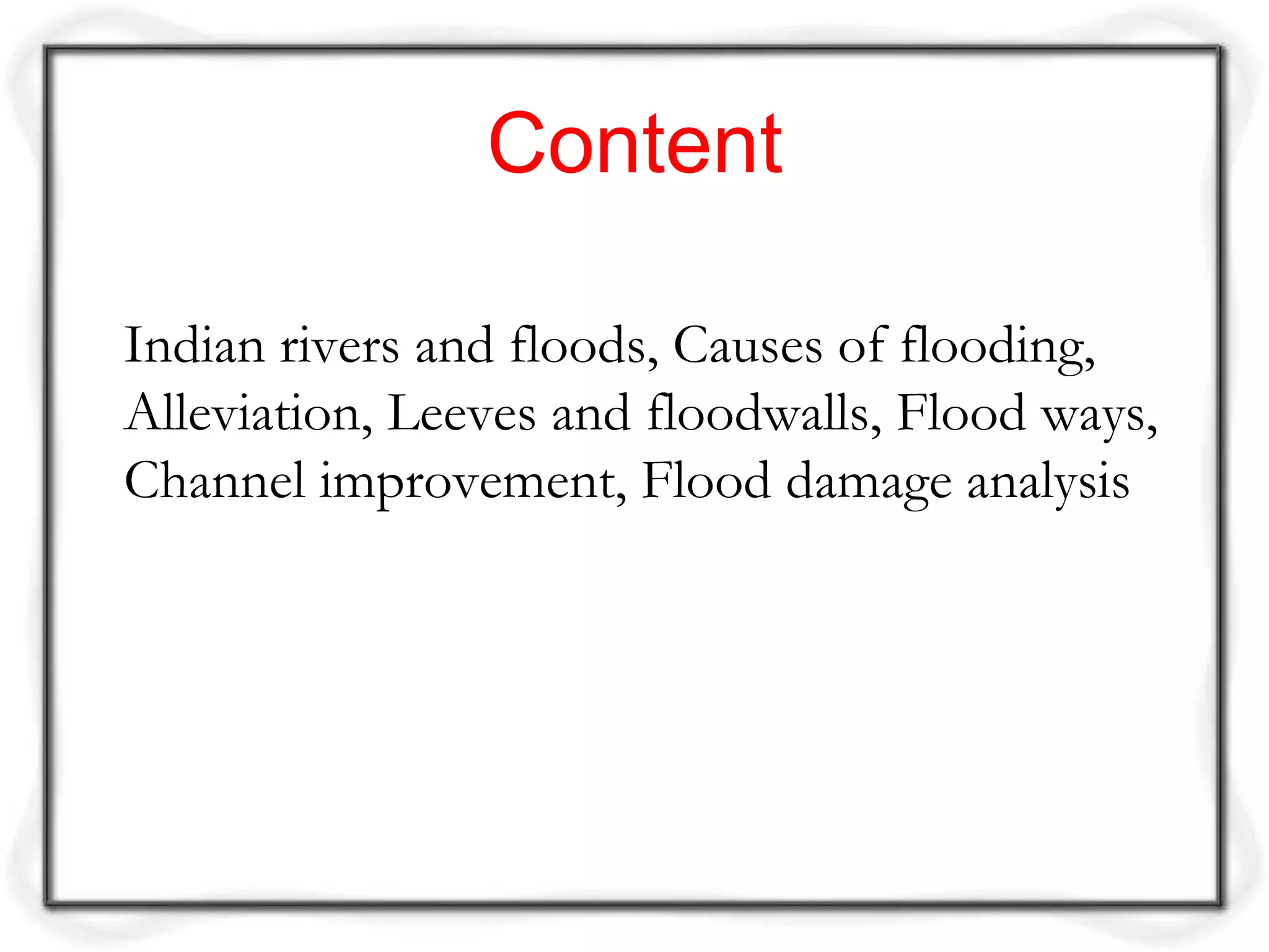 Flood management m4 | PPTX | Geography | Science