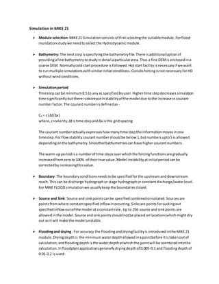 Training - Hydraulic Flood Modelling | DOCX