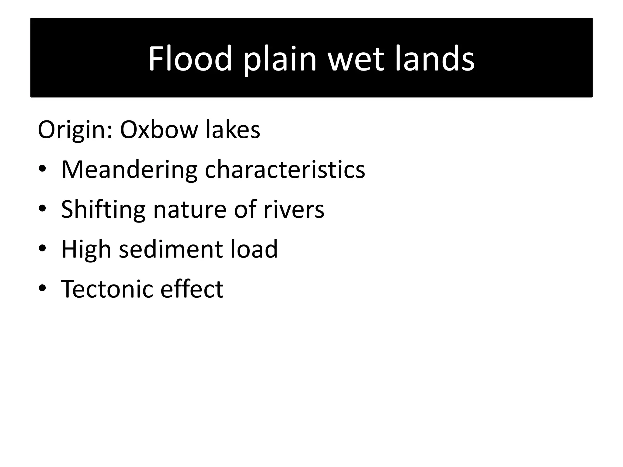 Flood plain wet lands | PPTX