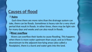 FLOOD pptx in geology..flood and it's types and it's mitigation | PPTX