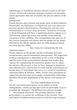 FLOOD RISK REDUCTION1Flood-Risk ReductionStudent’.docx