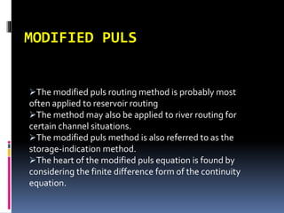 Flood routing | PPTX