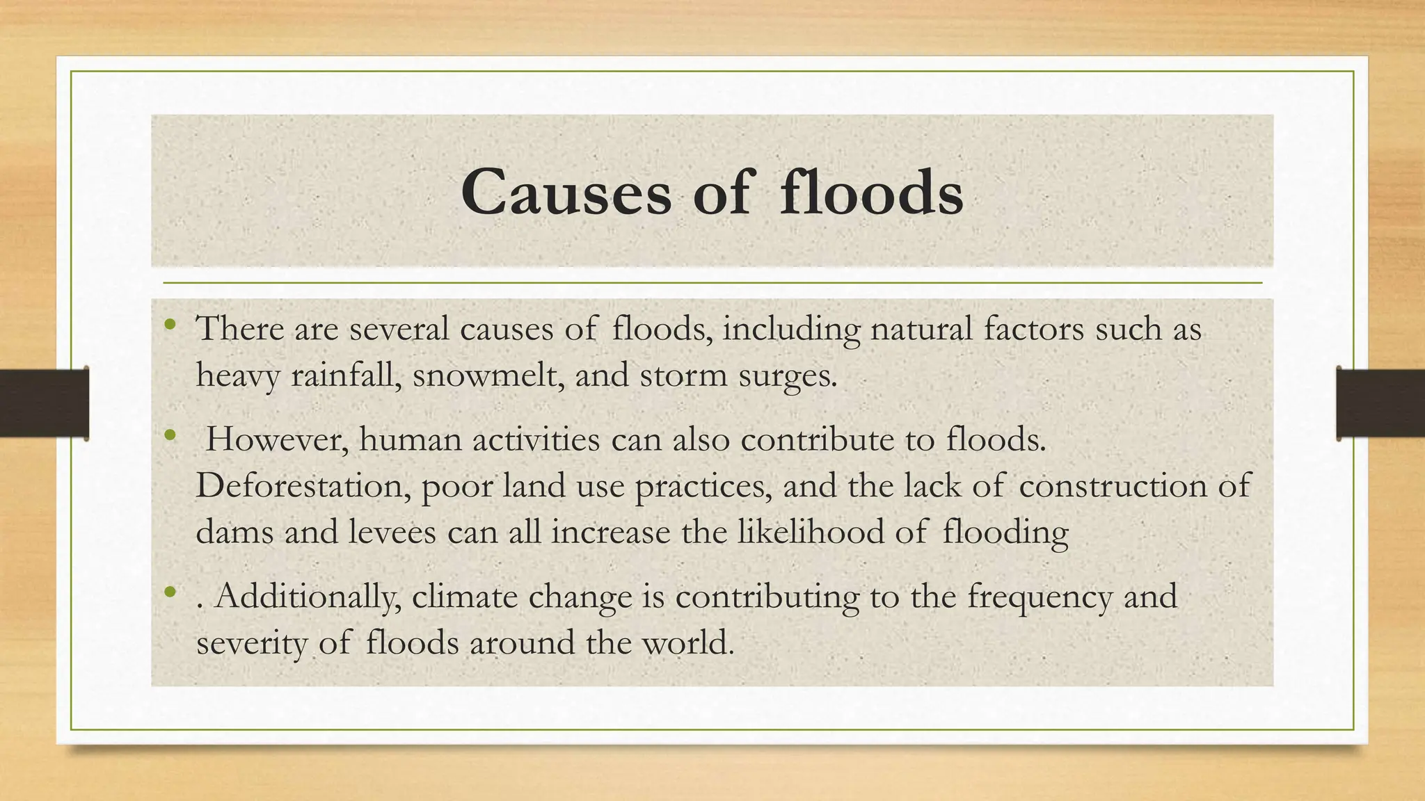 Floods.pptx and its causes and its impacts | PPTX