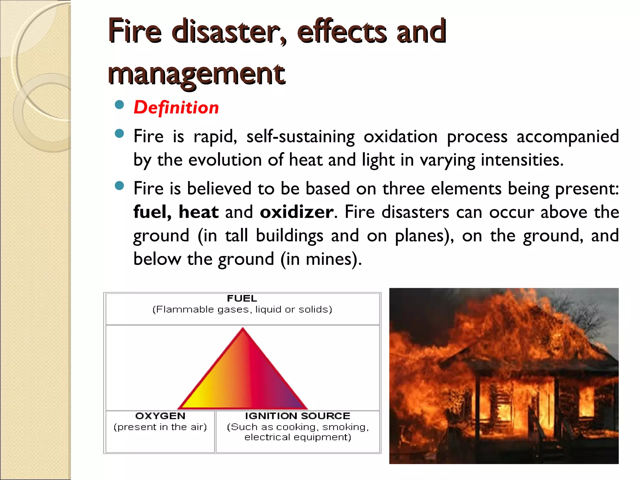 Floods and fire disaster | PPT
