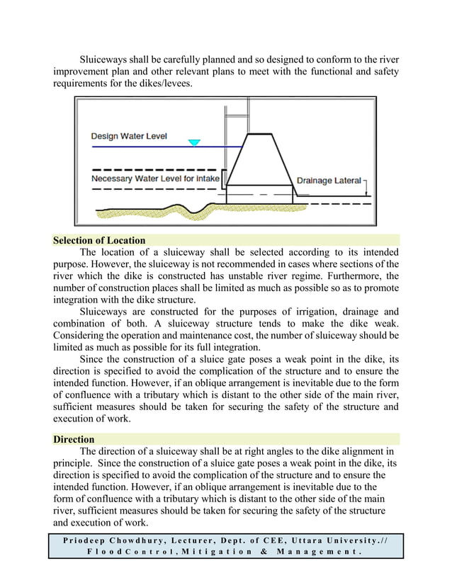 Flood sluiceway & conduit | PDF