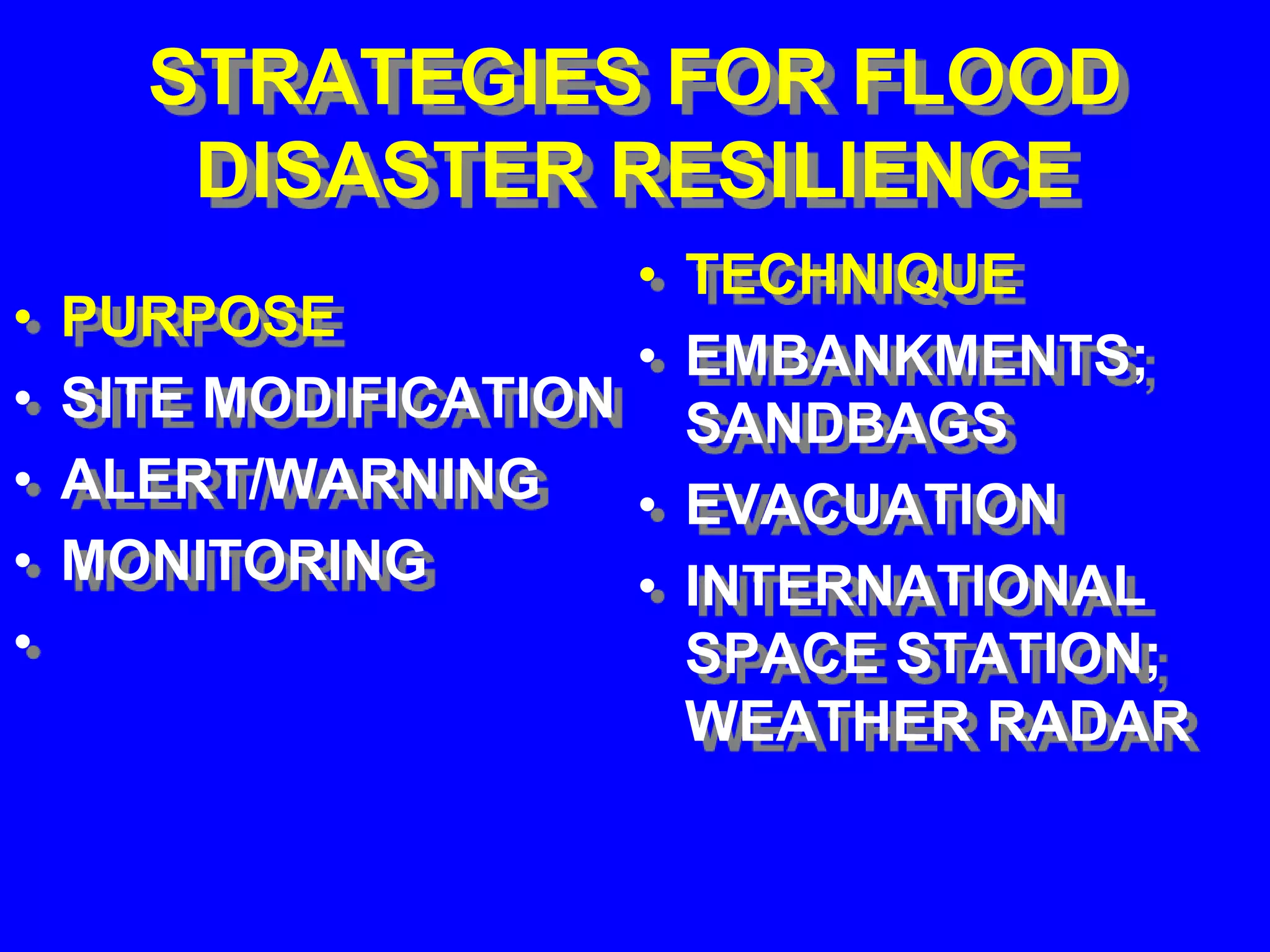 FLOODS PART I. THE GLOBAL DISASTER LABORATORY MODEL. AN INTEGRATED ...