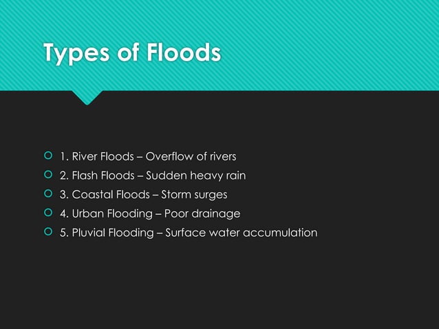 Floods and their effect/impacts presentation | PPTX