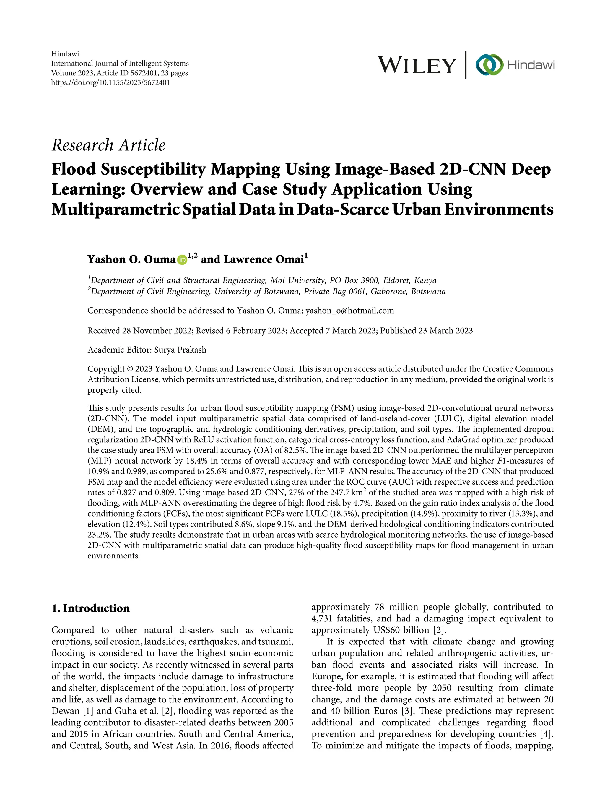 Flood Susceptibility Mapping Using Image-Based 2D-CNN Deep Learnin ...
