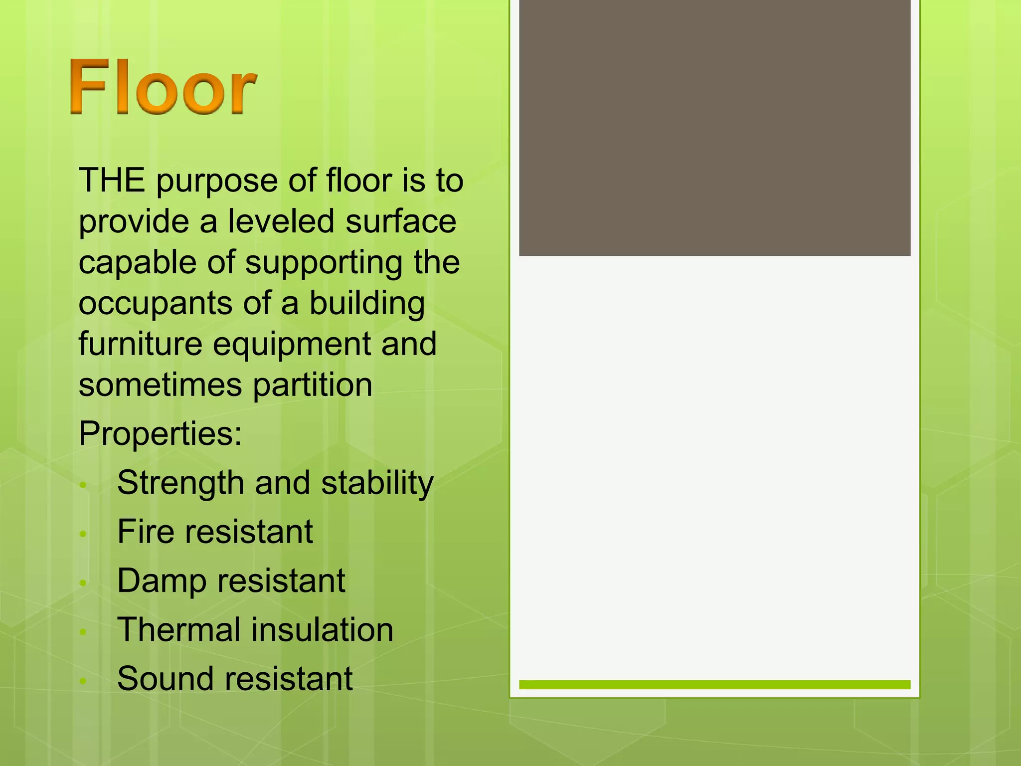 types of Flooring in construction | PPTX