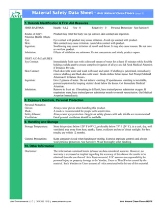 Floor cleaner msds | PDF