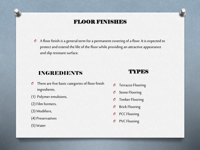 Floor finishes | PPTX
