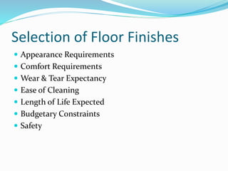 Floor finishes | PPTX