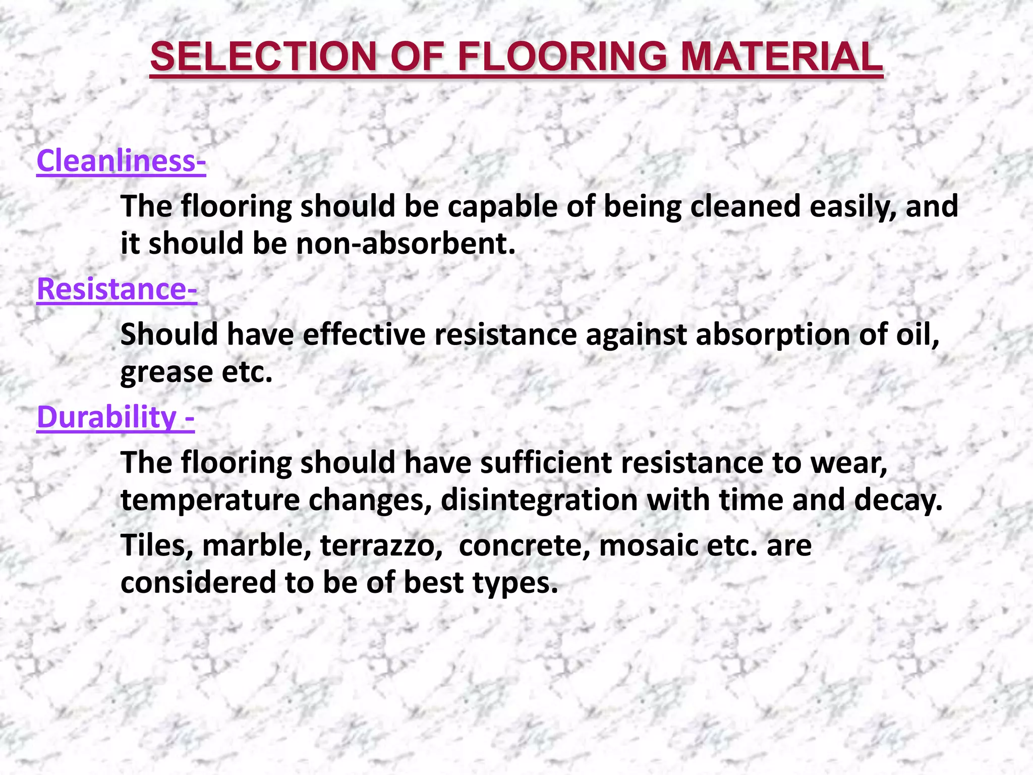 FLOOR FINISHES AND COVERINGS | PPT