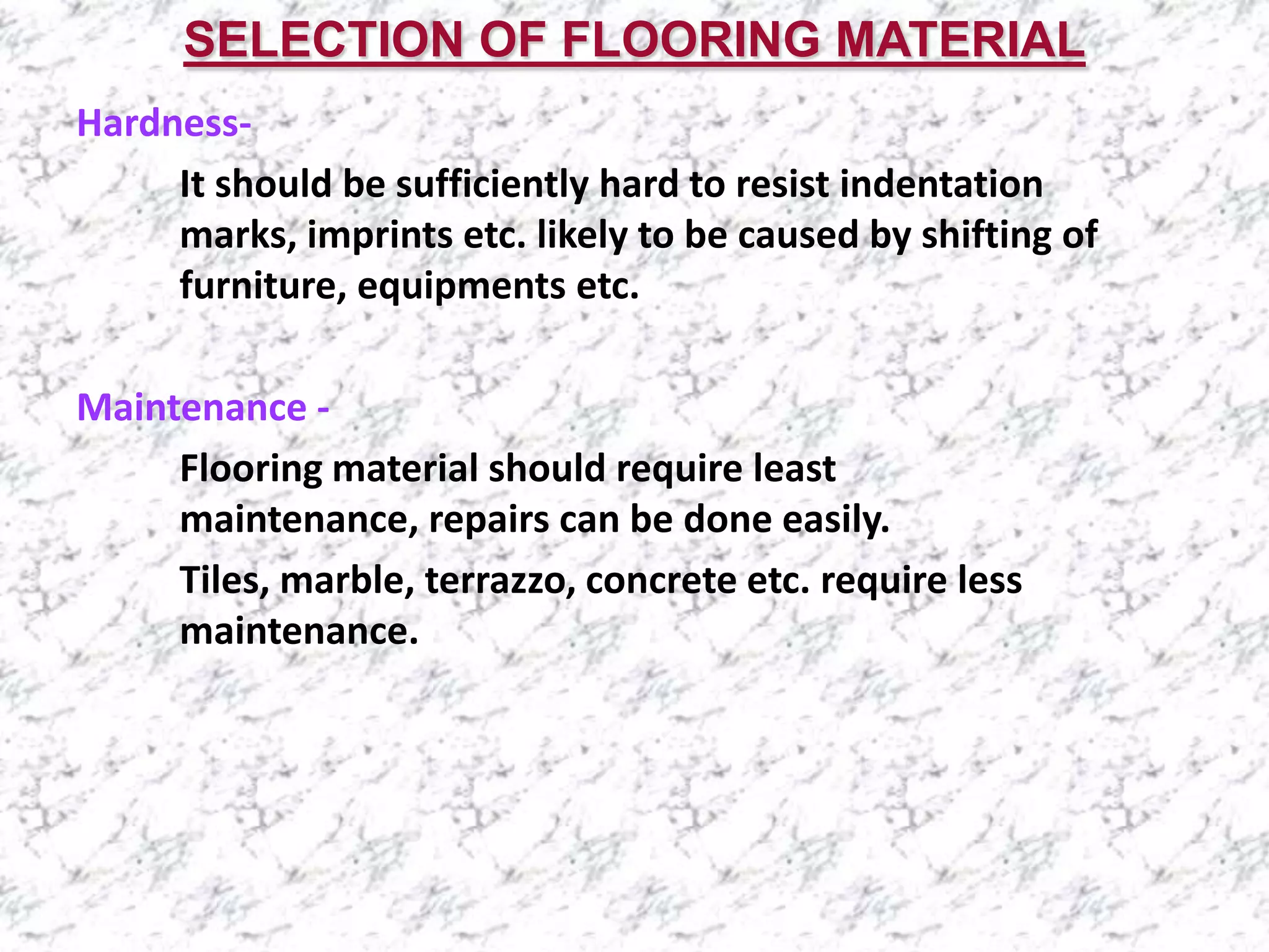 FLOOR FINISHES AND COVERINGS | PPT