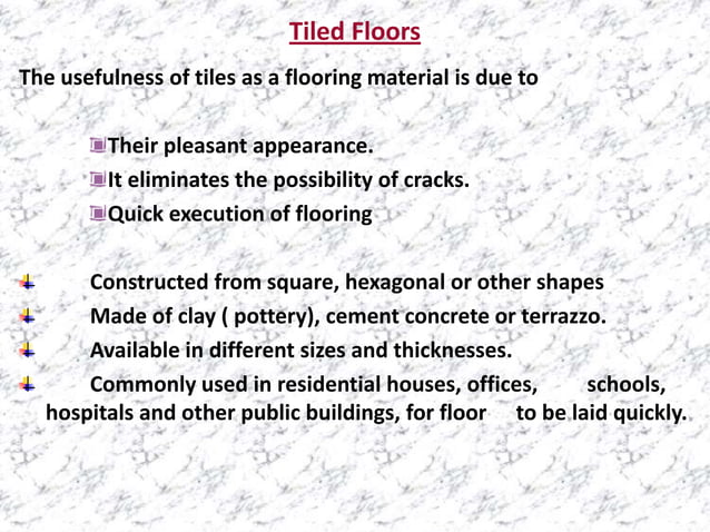 FLOOR FINISHES AND COVERINGS | PPT