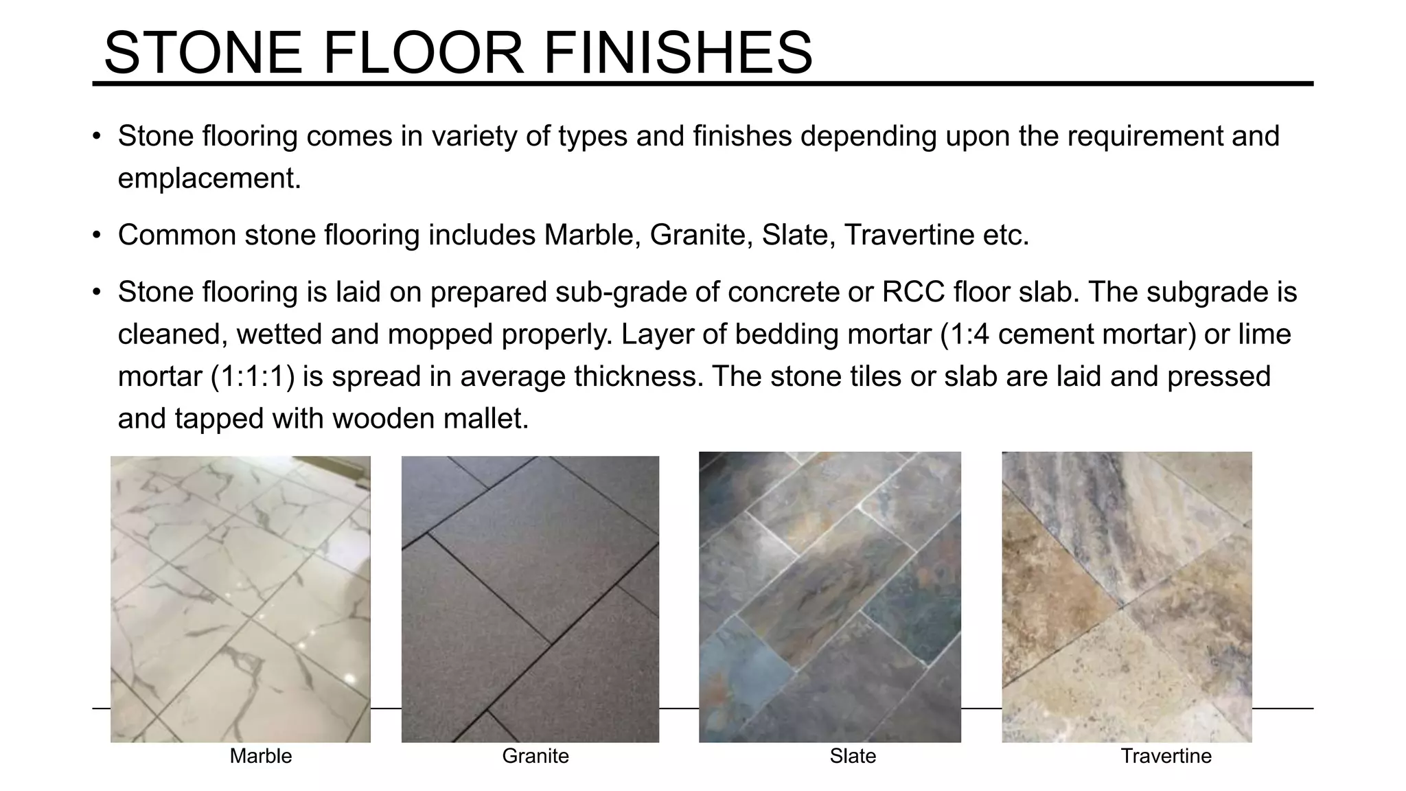 Floor finishes - flooring and finish types | PPTX