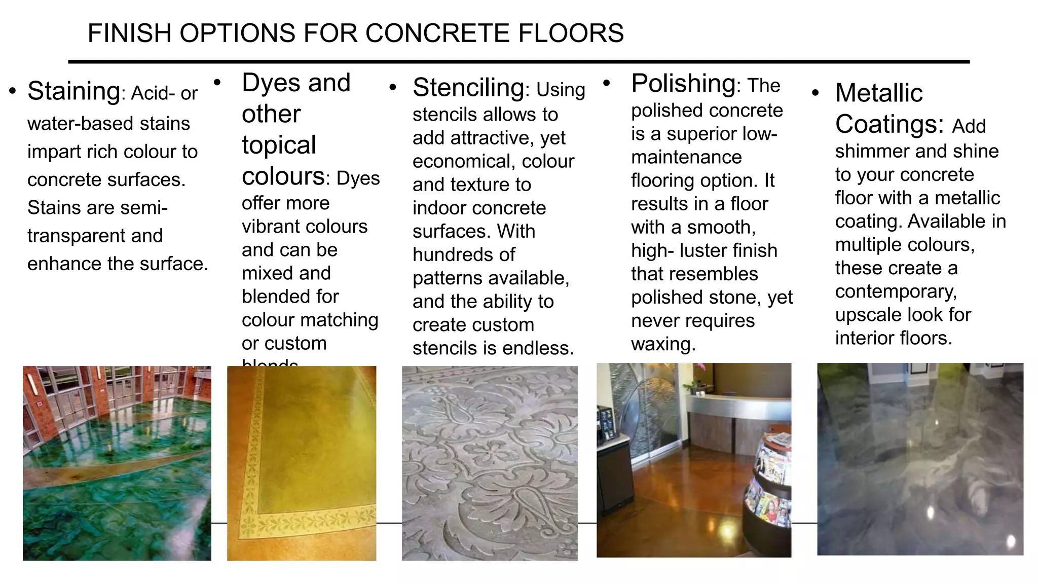Floor finishes - flooring and finish types | PPTX