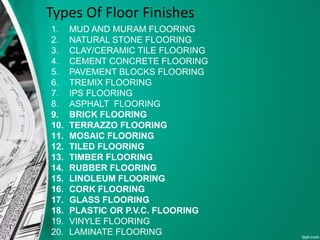 Types Of Flooring | PPSX