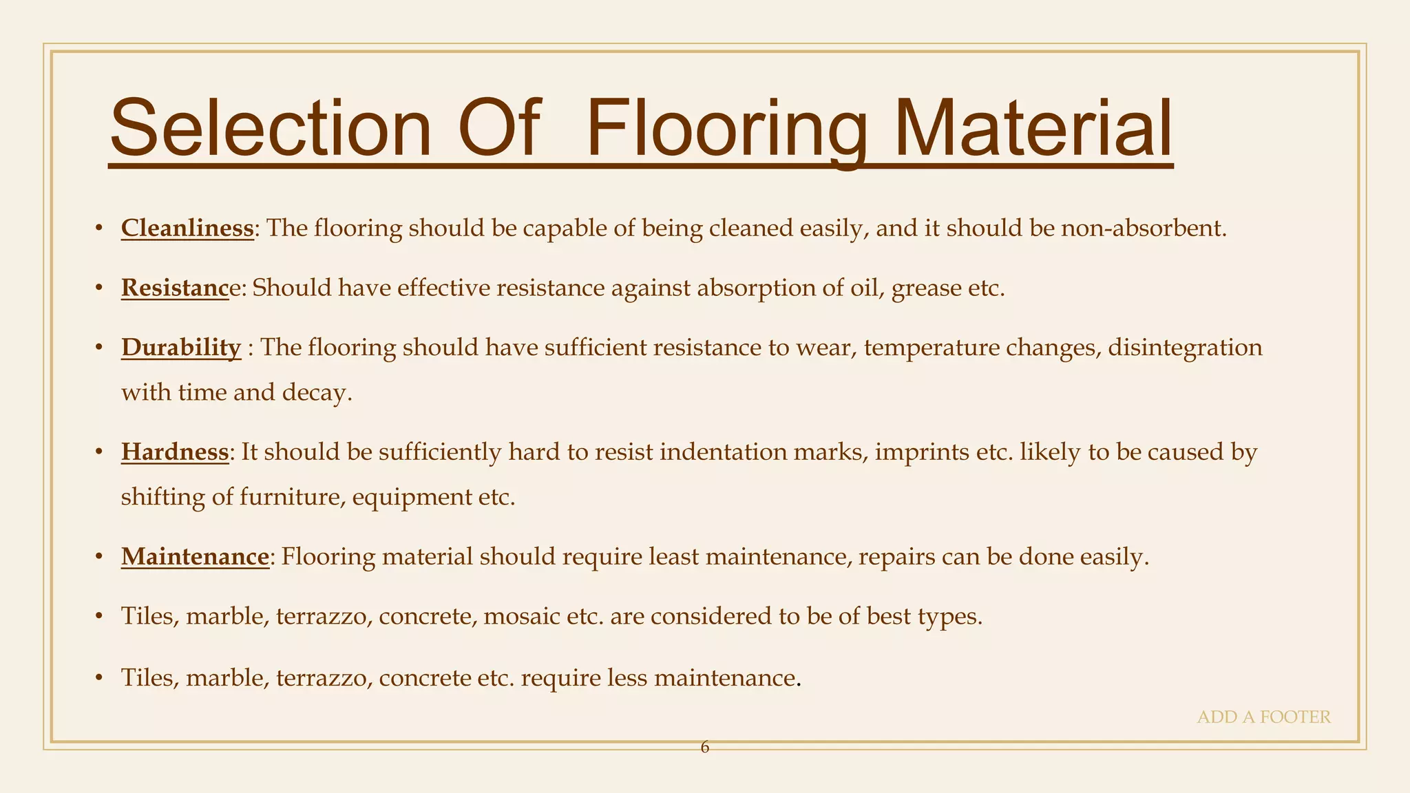 Flooring in interiors | PPTX
