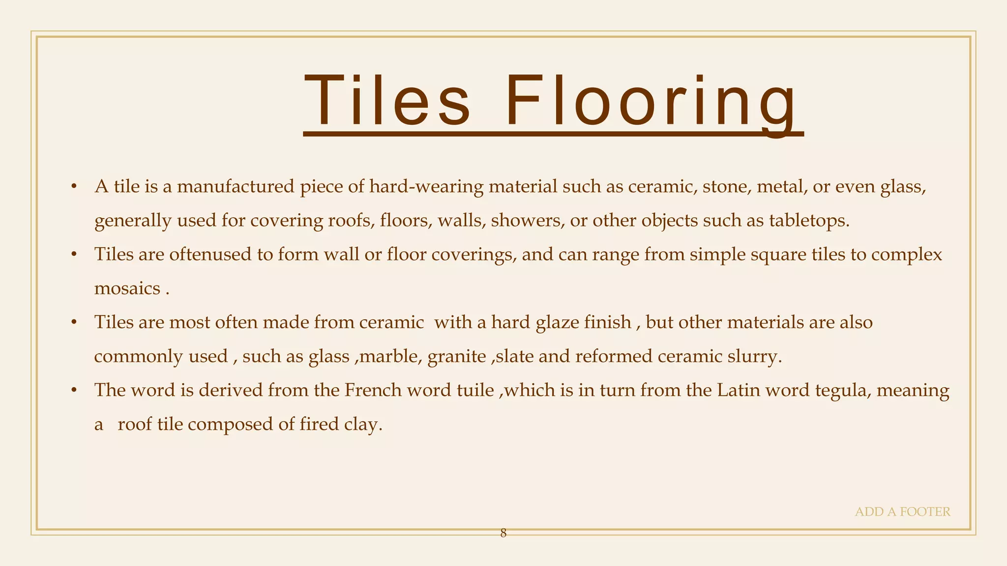 Flooring in interiors | PPTX