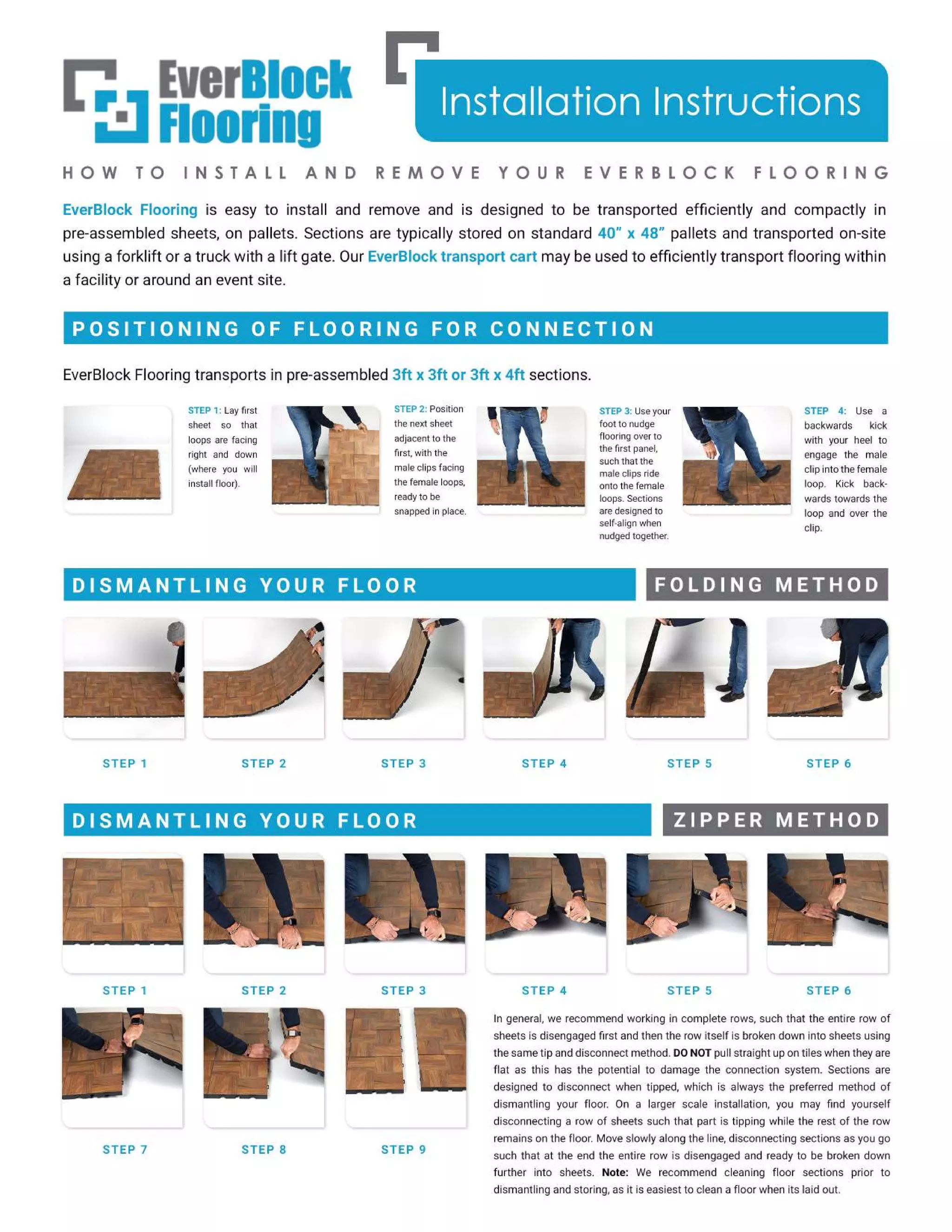 EverBlock Flooring - EverBase Modular Flooring Installation Instructions | PDF