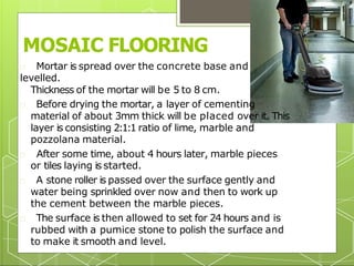 FLOORING work in construction of residential building pdf | PDF