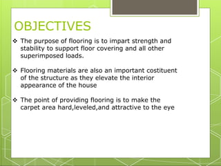 FLOORING work in construction of residential building pdf | PDF