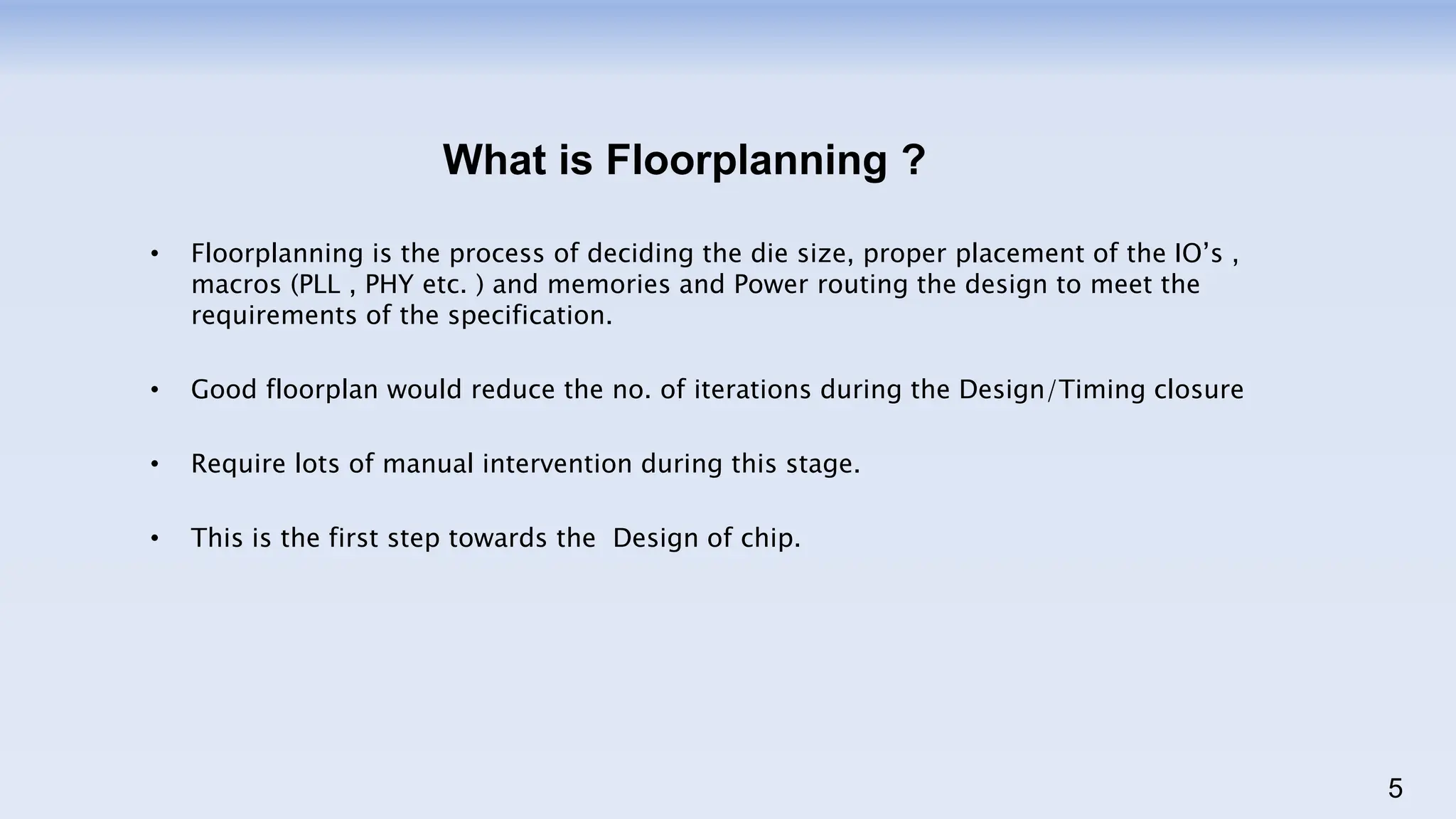 Floorplan, Powerplan and Data Setup, Stages | PDF