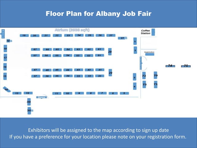 Floor Plan Albany New York Job Fair 2020 | PDF