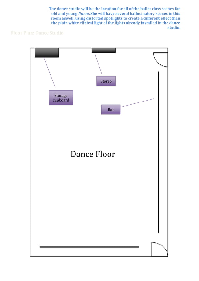 Floor Plan Dance Studio | DOCX