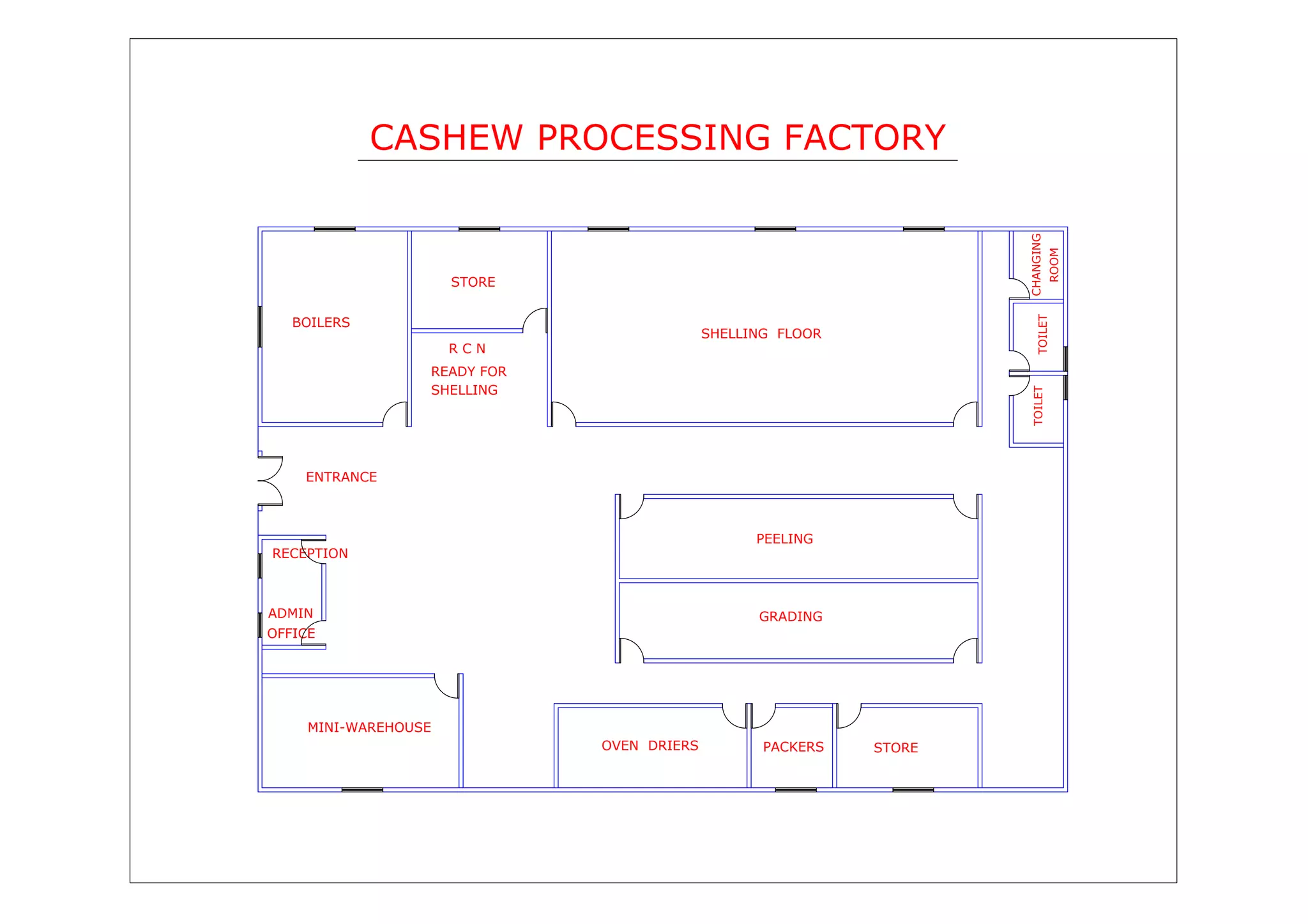 Floor plan for cashew factory by sotonye anga | PDF