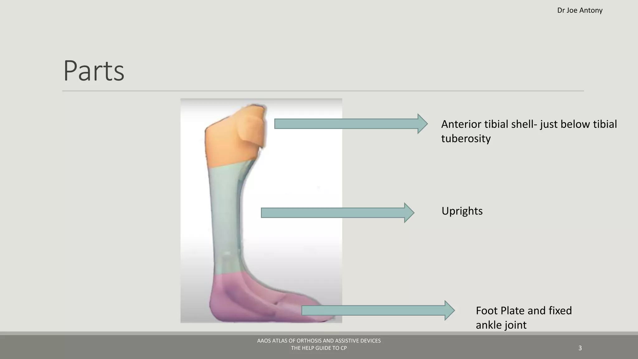 Floor reaction Ankle foot orthosis or Gravity reaction ankle foot ...