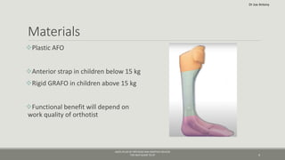 Floor reaction Ankle foot orthosis or Gravity reaction ankle foot ...
