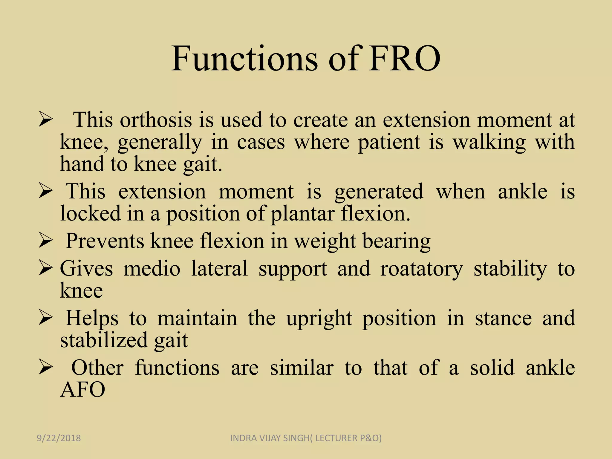 Floor reaction orthosis | PPTX